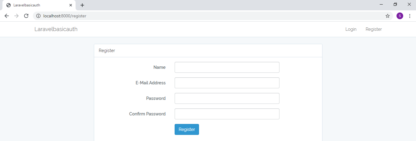 Laravel 5 Basic Auth Installation - Sunny Doshi - Blog